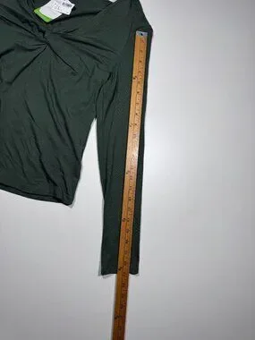 Reitmans | Tops | Reitmans Ecocosy Twist Front Long Sleeve Top Sage ...